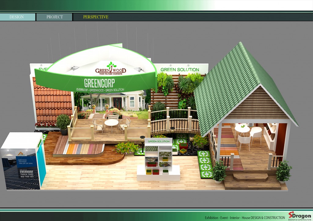 GREEN WOOD Booth Design & Construction - Sdragon